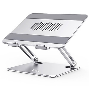 Laptop Stand for Desk, EPN Ergonomic Aluminum Alloy Laptop Holder Adjustable Height Computer Stand Notebook Riser Compatible with MacBook Pro Air, Dell, HP, Lenovo, Samsung More 9-16" Laptops-Silver