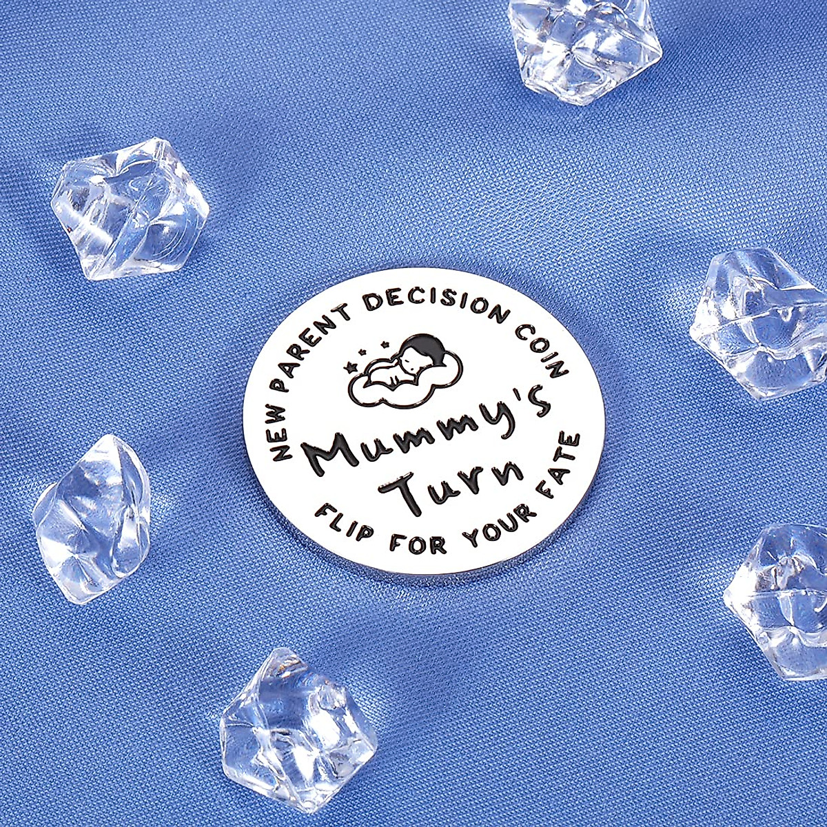 New Parents Gift for New Mom Dad Funny Decision Coin for First Time Mommy Daddy to Be Expecting Mother New Baby Birthday Present for Pregnancy Women Men Double-Sided Christmas Gifts