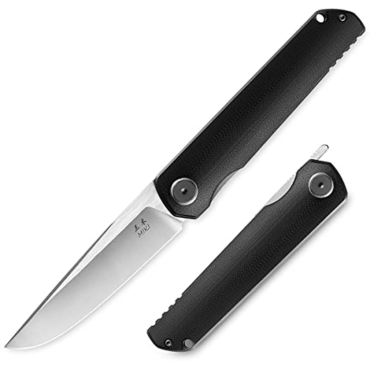Miki Folding Knife Pocket Japanese Knife, G10 Handle, w/ D2 Steel Blade, Camping Outdoor Fishing And Everyday Carry, EDC Knife