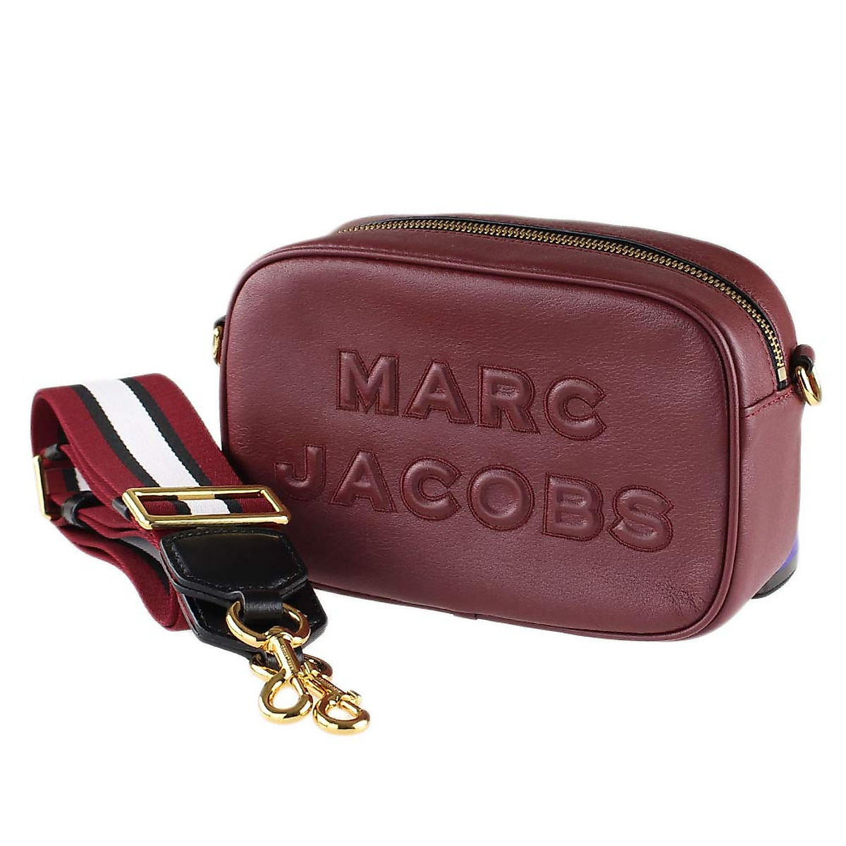 Marc Jacobs M0014465 Sultry Red With Gold Hardware Flash Collection Women's Leather Crossbody Bag