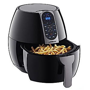 GoWISE USA 3.7-Quart Programmable Air Fryer with 8 Cook Presets, GW22638 - Black