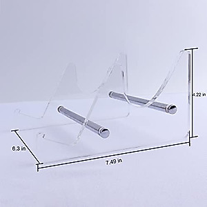 Hyekit Keyboard Stands 2-Tier Mechanical Keyboard Display Stand Transparent Super Thick Acrylic Frame Holder Stand Gaming Keyboard Plate Holder Display Stand