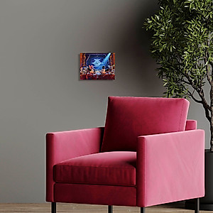 Thomas Kinkade Disney 90 Years of Mickey 8" x 10" Gallery Wrapped Canvas Art | Canvas Wall Art | Certificate of Authenticity Included