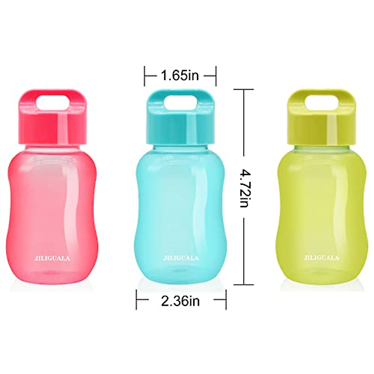 UPSTYLE Mini Plastic Coffee Travel Mugs Water Bottle Sports Water Bottle Cup for Milk, Coffee, Tea, Juice Size 180ml (6oz), Pack of 3