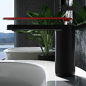 Kitchen & Bath Fixtures Taps Faucet,EuropUPC Style Copper Black Paint Basin Faucet Hotel Engineering Bathroom Hot and Cold Long Mouth Faucet