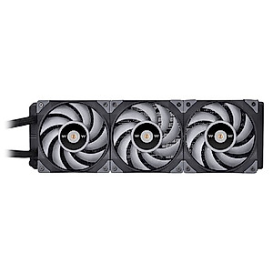 Thermaltake TOUGHLIQUID Ultra 360 AIO Liquid Cooler,AMD(AM5/AM4)/Intel(LGA 1700/1200),2.1 Inch Rotational LCD Display,2500RPM Radiator Fan,TT RGB Plus/Alexa/Razer Chroma Enabled,CL-W323-PL12GM-B,Black