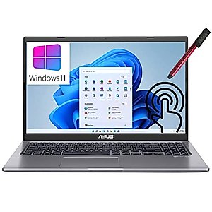 2022 Newest ASUS VivoBook 15 15.6" FHD Touchscreen Laptop, Intel Core i3-1115G4 (Beat i5-10210U), 4GB DDR4 RAM, 128GB PCIe SSD, WiFi, Bluetooth, Backlit Keyboard, Windows 11 S, BROAG 64GB Flash Stylus