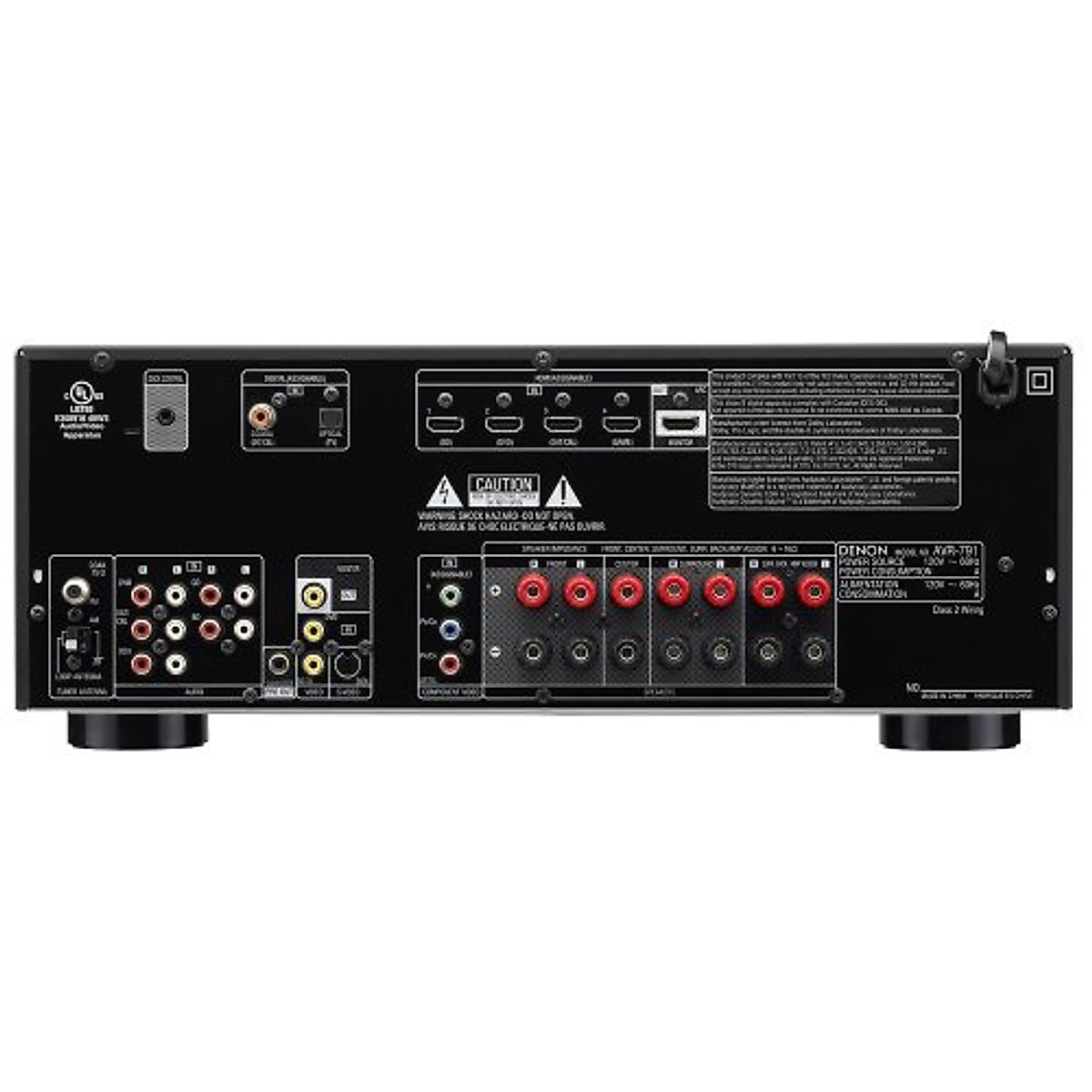 Denon AVR-791 7.1 Channel AV Home Theater Multi-Source / Multi-Zone Receiver with HDMI 1.4a supporting 1080p and 3D (Black)