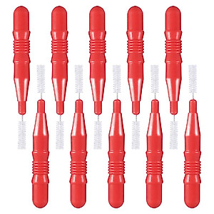 Healifty 50pcs Interdental Brushes Dental Floss Picks Toothbrush 3mm Oral Cleaner Personal Health Care Supplies for Kids Adults Red