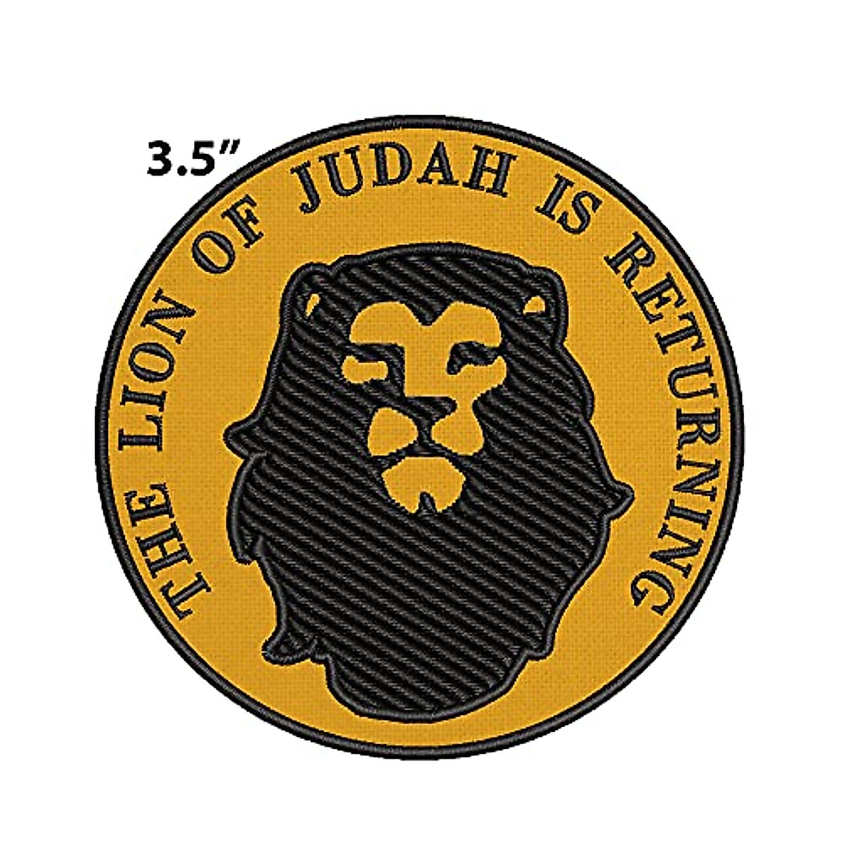 Sassy Treasures The Lion of Judah is Returning Embroidered Patch Iron-On/Sew-On Badge Emblem Religious Bible Jesus Decorative Applique Vest Jacket Jeans Clothing