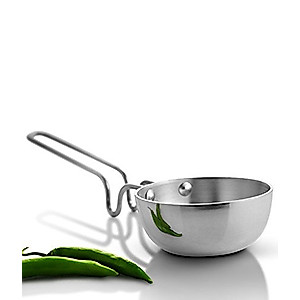 Shriya Aluminium Tadka Pan With Long Handle, Spice Roasting Tadka Pan, Vagaria With Long Handle Stainless Steel Tadka Frying Pan Spice Heating Pan