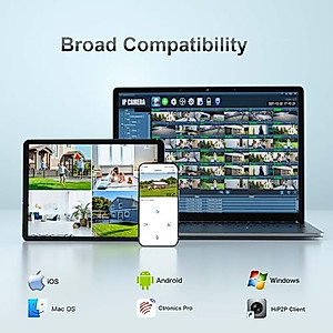 2K 4MP Security Camera Outdoor, 2560×1440P Ctronics PTZ Camera Outdoor 2.4G WiFi CCTV IP Camera for Home Security Human Detection & Auto Tracking Custom Sound Alarm Color Night Vision 2-Way Audio IP66