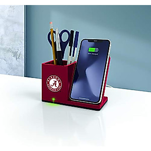 SOAR NCAA Wireless Charger and Desktop Organizer, Alabama Crimson Tide