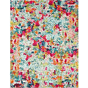 Unique Loom Chromatic Collection Modern Colorful & Vibrant Abstract Area Rug for Any Home Décor, 8 ft x 10 ft, Multi/Blue