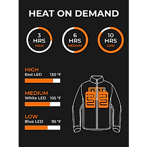 ORORO Men's Heated Jacket with Battery, Heated Coat with Detachable Hood (Charger Not Included) (Green, XL)