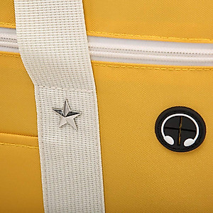 Uniform Bag Campus Handbag Girl Student Shoulder Bag Headset Wild Fashion Handbag-Black With White