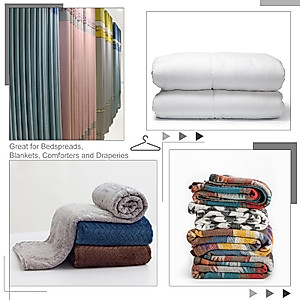 Didaey 20 Pcs Gold Dry Cleaner Hangers 18" Drapery Hanger and Tubes Tablecloth Hangers Blanket Hanger Drapery Hangers with Strong 10.5 Gauge Wire for Heavy Items