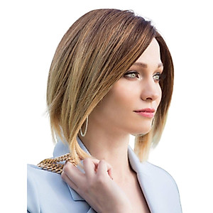 Bundle - 5 items: Valery Human Hair Wig by Rene Paris, Christy's Wigs Q & A Booklet Luxury Shampoo & Conditioner & Mist Wide Tooth Comb - Color: 614R