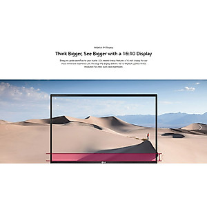 LG gram Ultra-Light Laptop, 16" WQXGA (2560 x 1600) IPS 16:10 2in1 Touch Display, Evo i7-1165G7, 21 Hr Battery Life, Stylus Pen, Wi-Fi 6, Thunderbolt 4, Fingerprint, Webcam (16GB RAM | 2TB PCIe SSD)