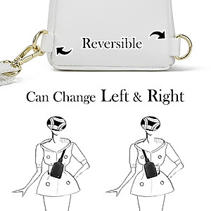 INICAT Small Crossbody Sling Bags for Women Vegan Leather Cell Phone Purse Fanny Packs for Women Men (White)