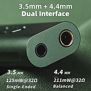 SHANLING UA3 USB DAC/AMP,Portable Headphone Amplifier,Tiny Earphone Amps Android app Control,Balanced Hi-Res Dongle,32bit/768kHz DSD512|3.5mm&4.4mm Jack,for Phone/Player/Nintendo Switch/PC