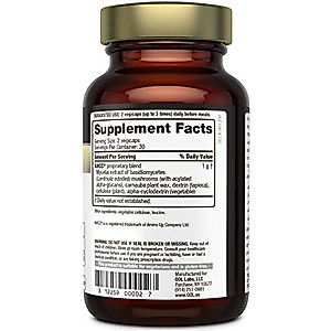 Premium Kinoko Gold AHCC Supplement–500mg of AHCC per Capsule–Supports Immune Health, Liver Function, Maintains Natural Killer Cell Activity & Enhances Cytokine Production–60 Veggie Capsules