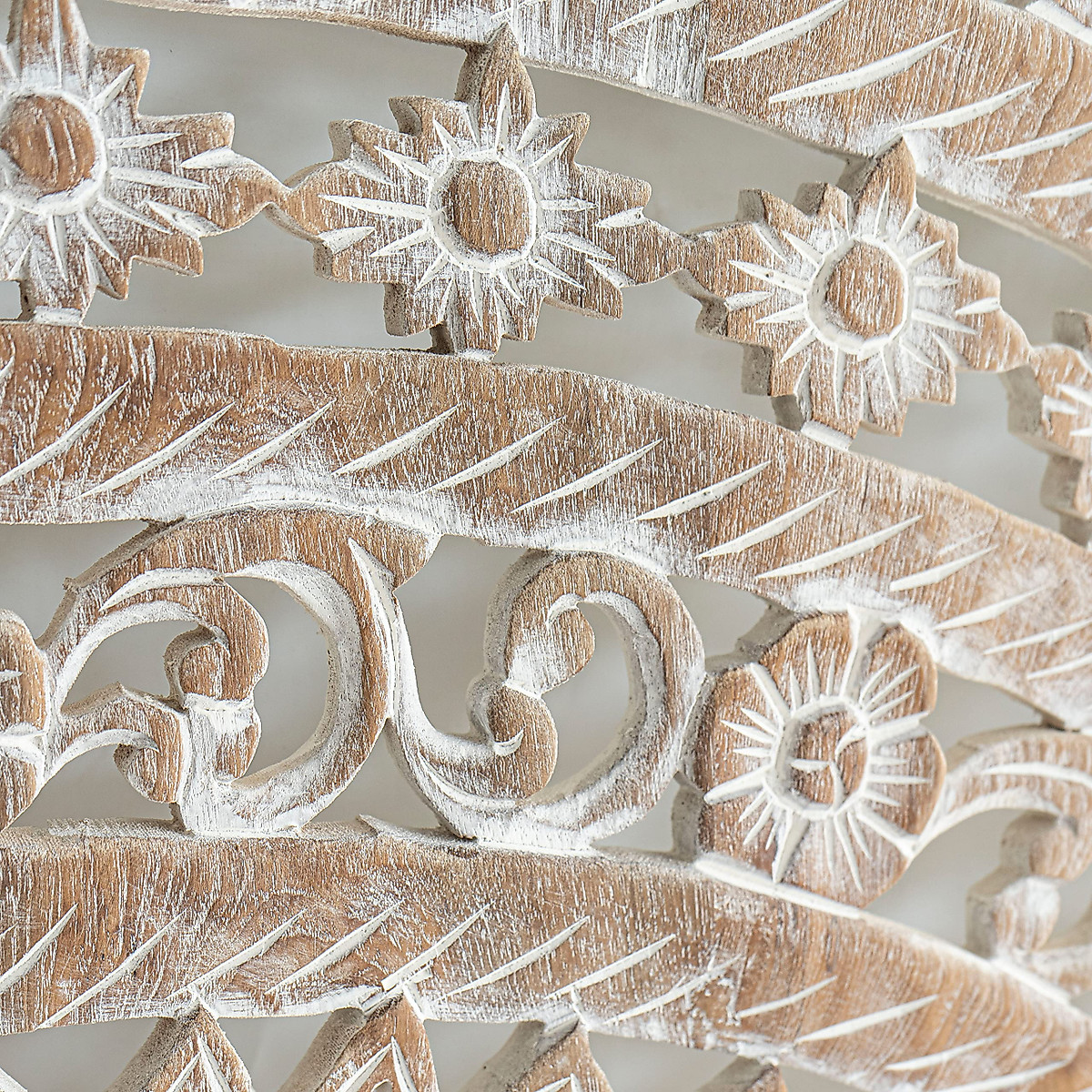 Moroccan King Headboard Medallion Sculpture Bedroom Furniture Oriental Wall Art Hanging Mounted Home Coastal Living Decoration from Thailand 72 Inches