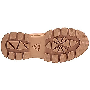 GUESS Women's HESTIA Combat Boot, Nude, 7.5