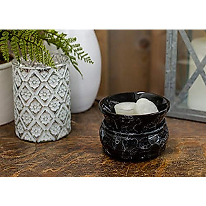 Original Candle Warmer - Black Marble Electric Candle and Tart Burner, 2 Piece