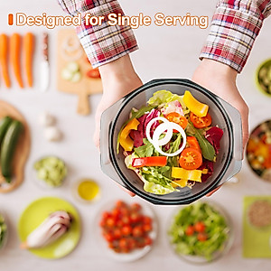 TIPTAP Casserole Dish,Baking Dish,Glass Casserole Dish with Lid,Corningware,Oven Safe, Microwave Safe, Fridge Safe,Round Casserole Dish With Lid, Mini Casserole Cookware with Handles,Bowls for Kitchen（33.08oz/1L）