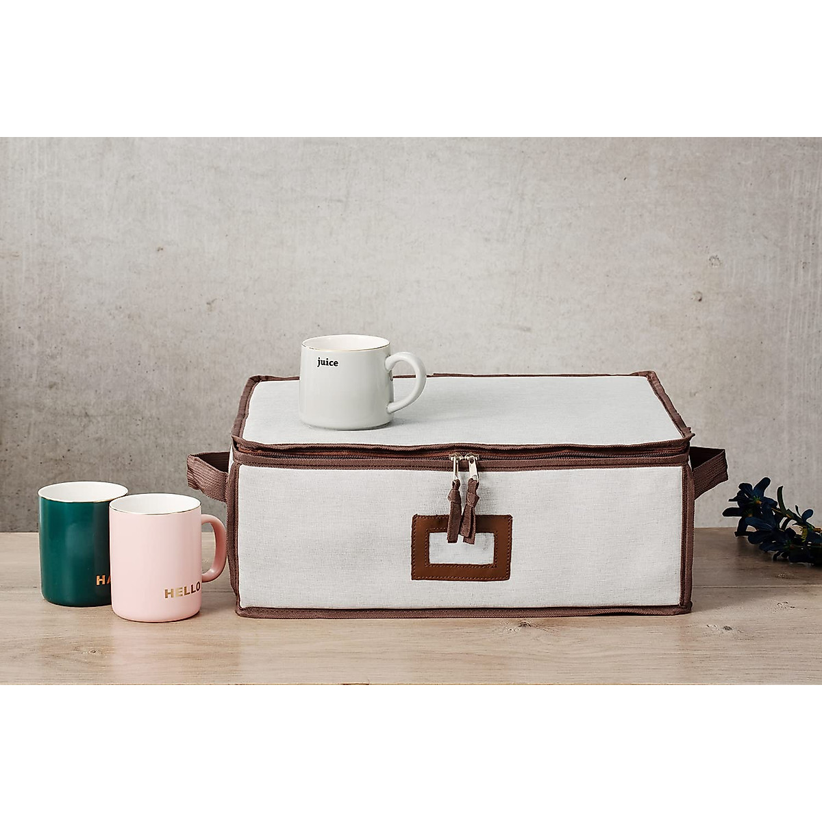 Jillmo China Storage Containers, 5-Piece Stackable Dish Storage Containers and Moving Boxes for Plates, Mugs, Crystal