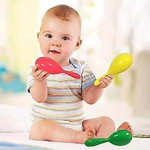 24pcs Mini Maracas for Kids Mexican Fiesta Party Favors Plastic Maraca Shakers Noisemaker for Cinco de Mayo Day of the Dead Fiesta Mexican Themed Birthday Christmas Party Supplies Favors Kids Gifts