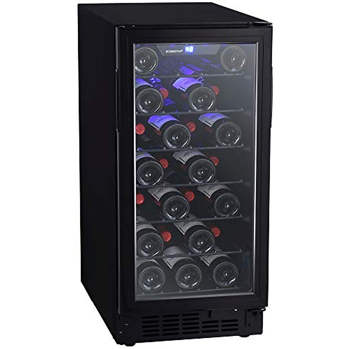 EdgeStar BWR301BL 15 Inch Wide 30 Bottle Built-In Wine Cooler with Slim Design