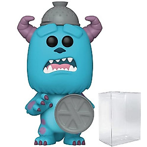 POP Disney Pixar: Monsters Inc. 20th - Sulley with Lid Funko Pop! Vinyl Figure (Bundled with Compatible Pop Box Protector Case), Multicolored, 3.75 inches