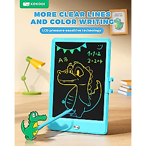 KOKODI LCD Writing Tablet 8.5-Inch Colorful Doodle Board, Electronic Drawing Tablet Drawing Pad for Kids, Educational and Learning Kids Toys Gifts for 3 4 5 6 7 Year Old Boys and Girls(Blue)