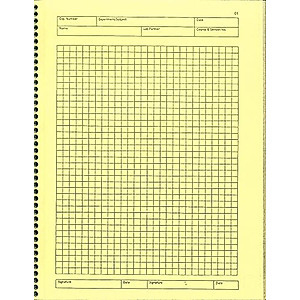 Student Lab Notebook (50 duplicate page sets): perforated carbonless sheets with smooth coil spiral binding