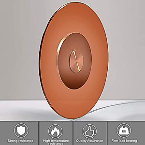 Brown Glass Rotating Serving Plate Serving Turntable, Lazy Susan Turntable For Kitchen Dining Table, Large Rotating Serving Turntable With Aluminum Alloy Silent Bearing, 23in/27in/31in/35in/38in (Siz