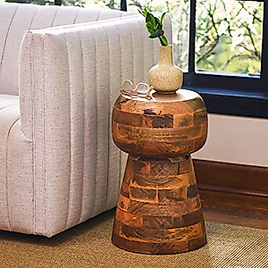 Main + Mesa Cuvee Wood Stool or End Table, Natural