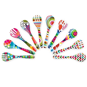 French Bull Salad Server 2 Piece Set - Melamine Dinnerware - 13" - Outdoor, Party, Utensils - Oasis