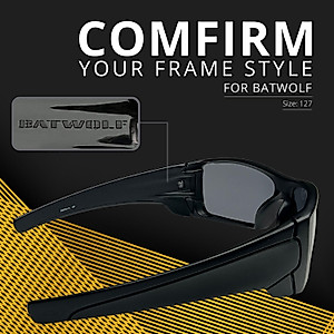 Dynamix Polarized Replacement Lenses for Oakley Batwolf OO9101 | Easy To Install | Fit Perfectly | Solid Black