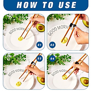 Tioncy 1000 Pcs Reusable Chopstick Helper Bulk for Kids Plastic Training Chopstick Hinges Connector Practice Chinese Chopstick Helper Black Chopstick Trainer for Adults, Beginner, Trainers Learner