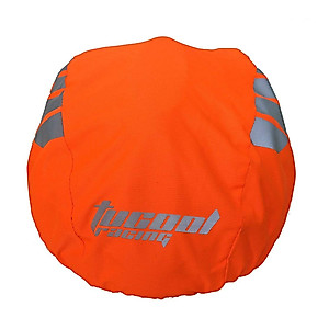 Tucool Racing Night Visual Waterproof Windproof Bike Bicycle Helmet Cover Cycling Rain Cover (Fluorescent Orange)