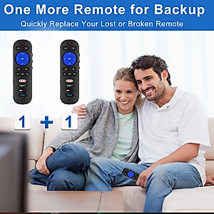 Pack of 2 Replacement Remote Compatible with All TCL Roku TV Remote, RC280 RC282 Remote for TCL 28 32 40 43 48 49 50 55 65 75 85 inch Smart Roku TV, No Setup & Pair Requried