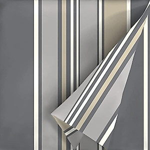 Neutral Striped High Back Replacement Cushion 24 x 20 x 4 in & 20 x 20 x 4 in (Shipped in Re-sealable Vacuum Storage Bag) for Outdoor Patio Furniture