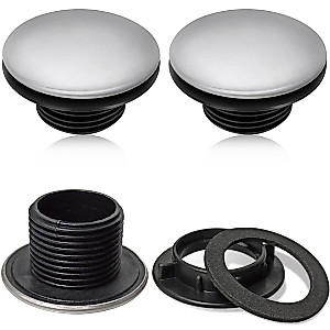 3 Pieces Silver Faucet Hole Cover Sink Faucet Hole Cover Kitchen Tap Hole Cover Sink Caps for Top Holes Stainless Steel(1.2 to 1.6 inch in Diameter)