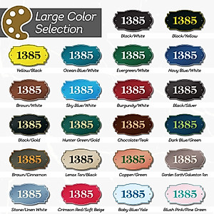 House Address Sign, House Address Plaque, Indoor/Outdoor Use, 7x12 Inch, 22 Colors, Reflective Option, USA Made by My Sign Center (Victorian)