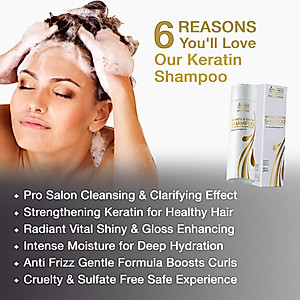 VITAMINS hair cosmetics Hair Care Kit - Hydrating, Ph Balancing, Damaged Hair Solution with Keratin, Moroccan Argan Oil - Ultra Recovery for Color Treated, Dry, Frizzy Hair - Paraben Sulfate Free