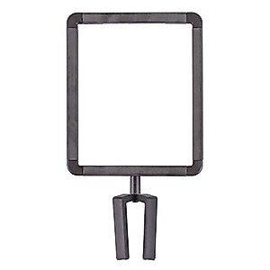 US Weight - U2513 Plastic Stanchion Sign Holder with Plexiglass Covers for USW ChainBoss and Sentry Stanchions