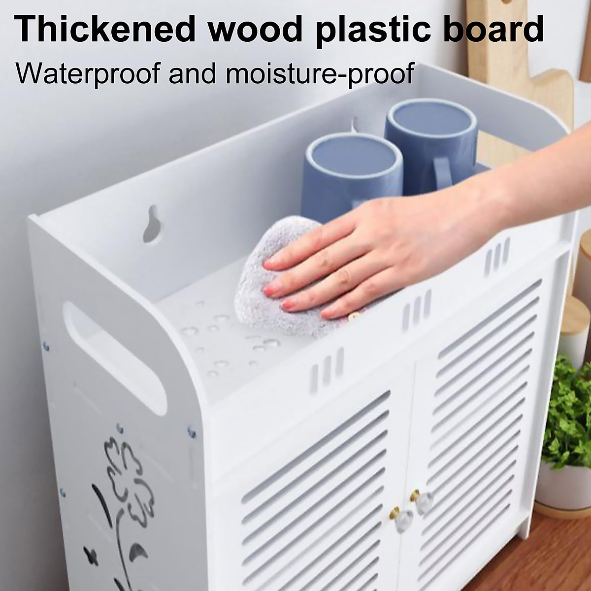 Generic Bathroom Cabinet Wall Mount, Medicine Cabinet with Doors for Storage, Over The Toilet Bathroom Storage Cabinet, Wall Cabinet for Bathroom, Kitchen, Living Room, Bedroom, White