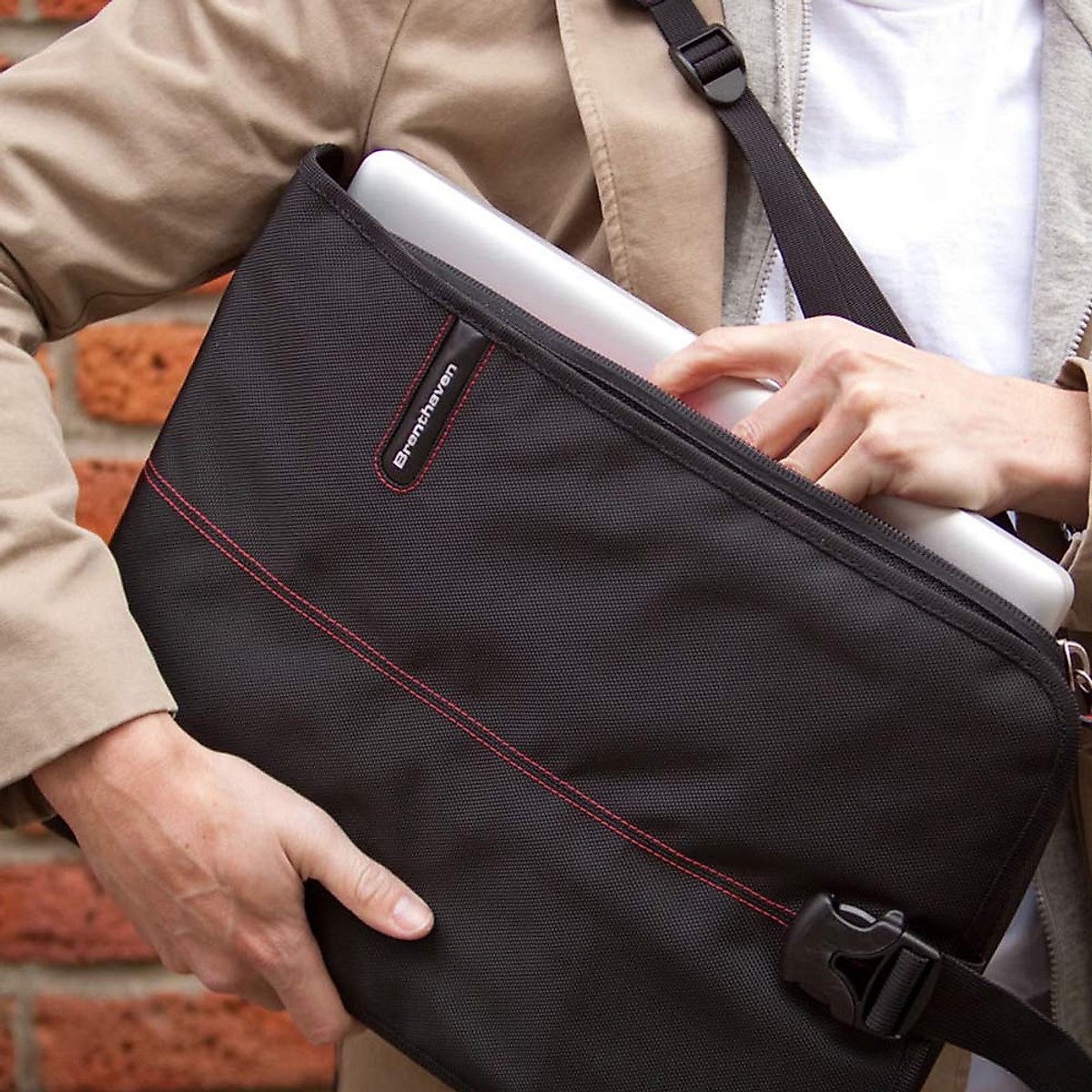 Brenthaven Prostyle Laptop Backpack For Office or School Use – Durable, Protection from Impact and Compression (Fits 15inch - Black)